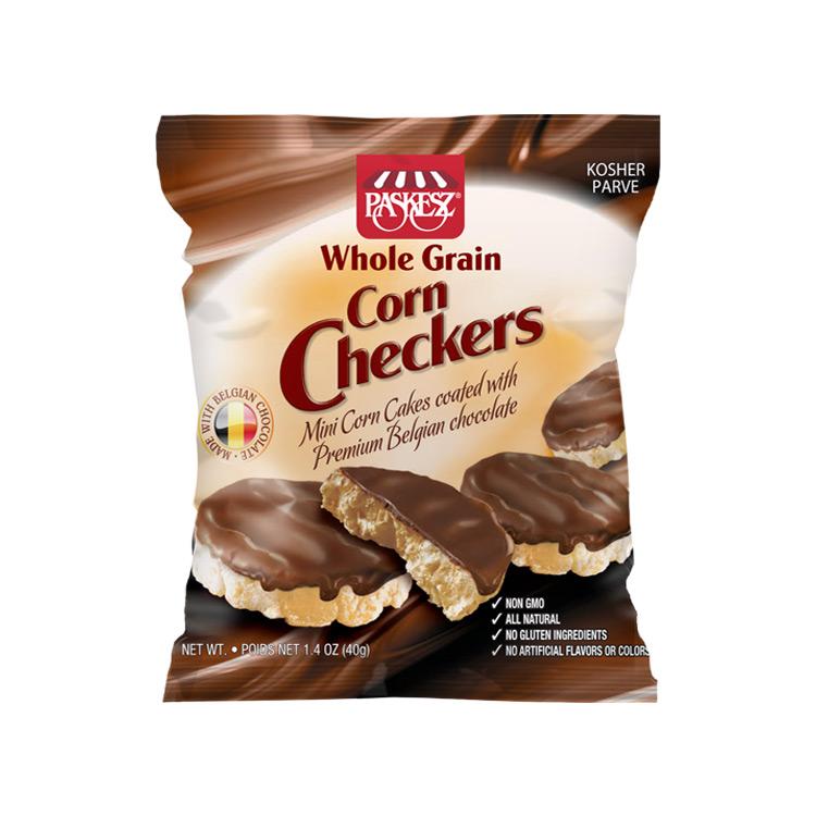 Paskesz Dark Chocolate Corn Checkers | The KMP – The Kosher Marketplace