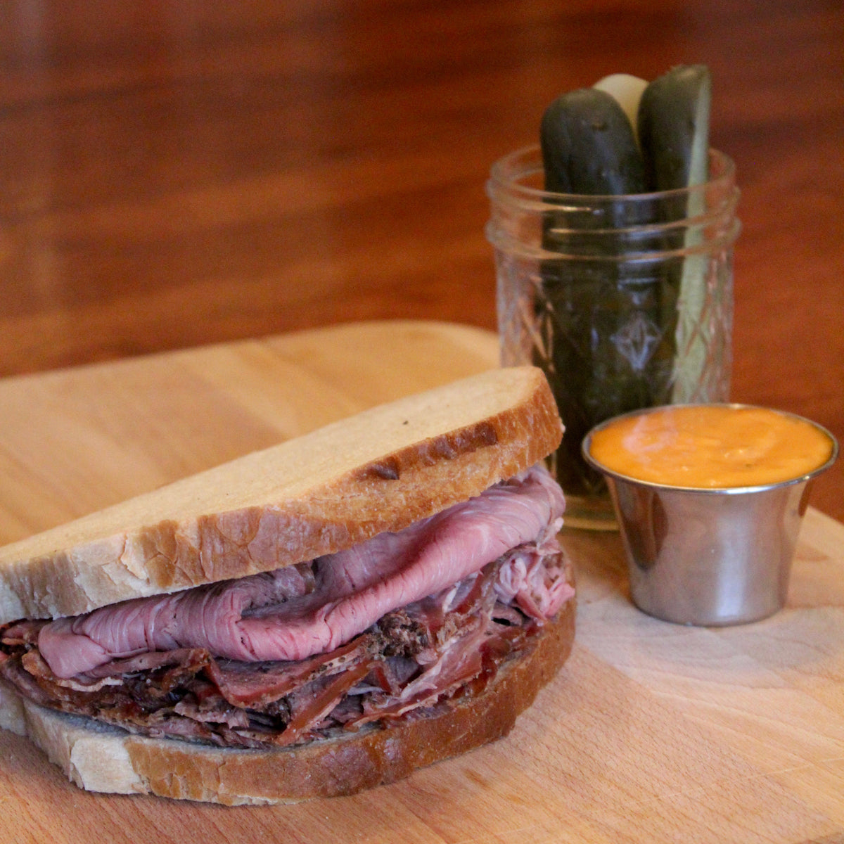 The Kosher Marketplace | Medium-Rare Roast Beef on Seedless Rye
